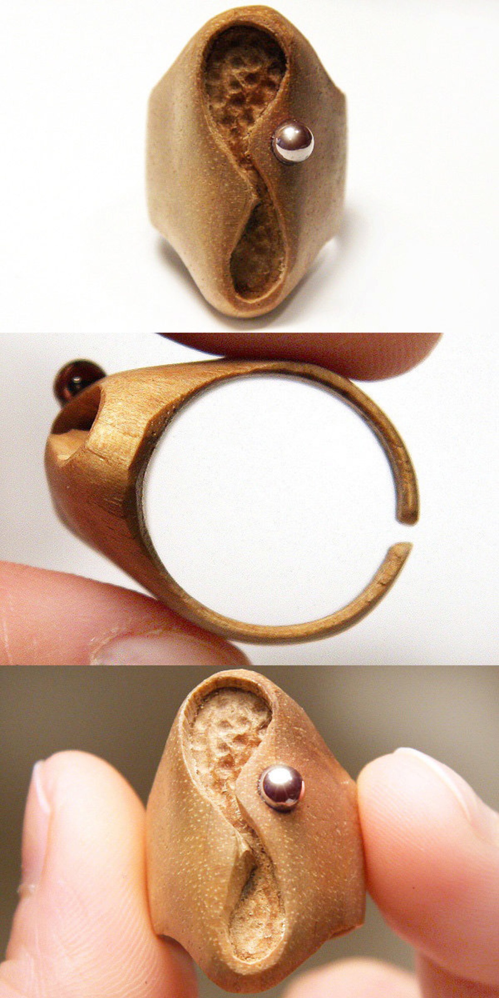 Hand Carved Wooden Ring Statement Ring Infinity Moon Ring Eco Friendly ...