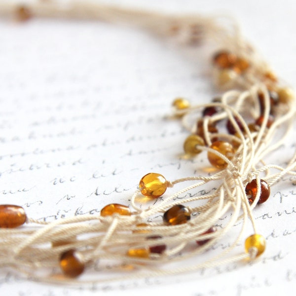 Fiber Necklace - Etsy