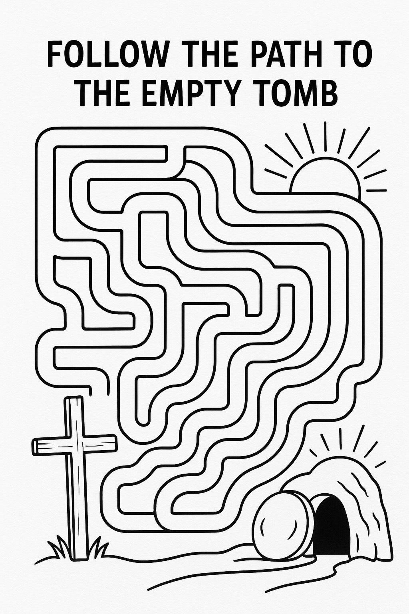 Easter Resurrection Coloring Pages - Christian Printable Art for Kids ...