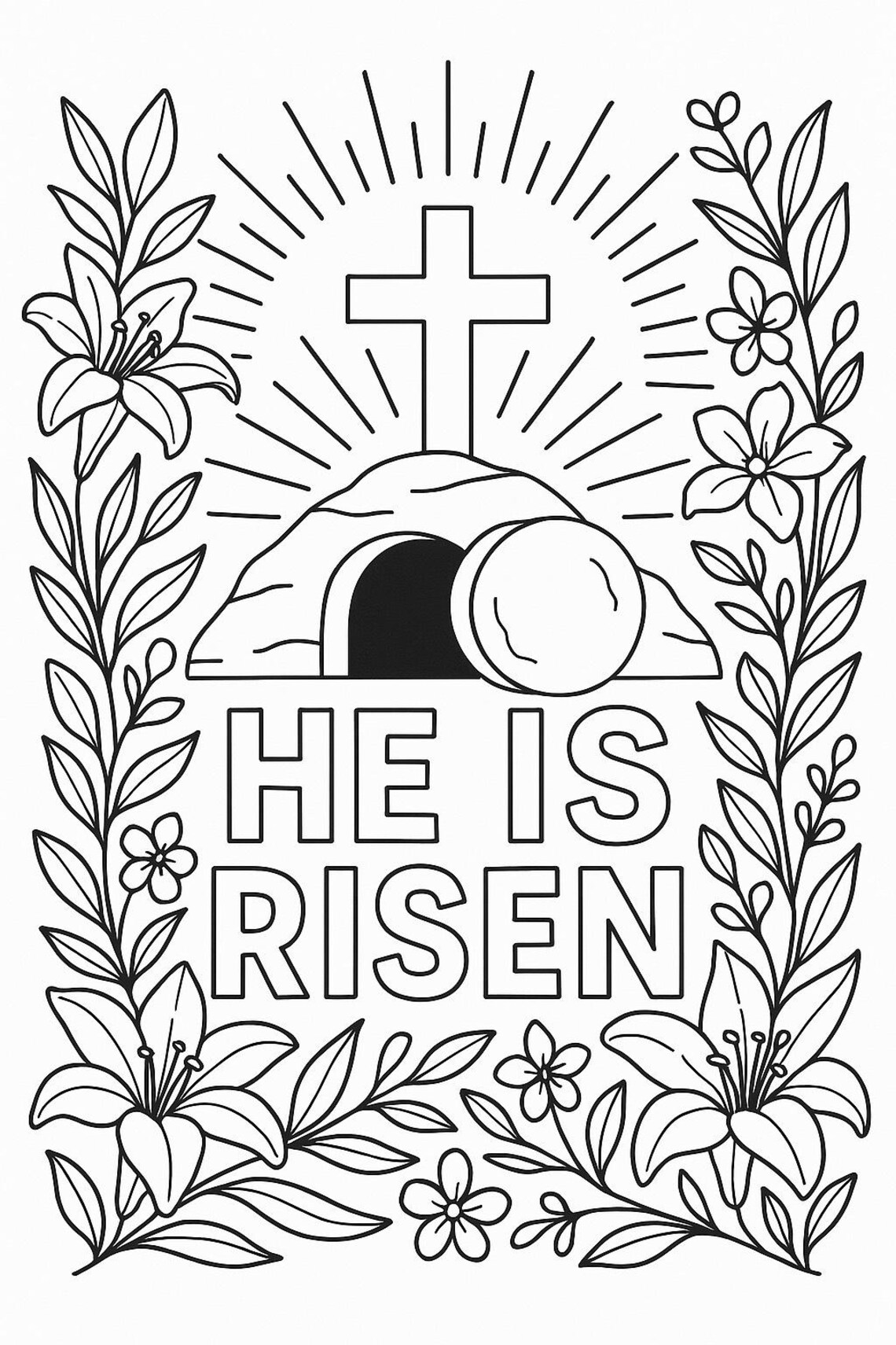 Easter Resurrection Coloring Pages - Christian Printable Art for Kids ...