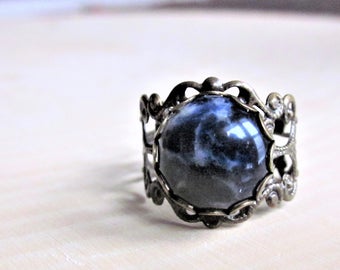 Blue stone ring | Etsy
