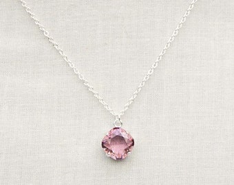 Pink Stone Necklace | Etsy