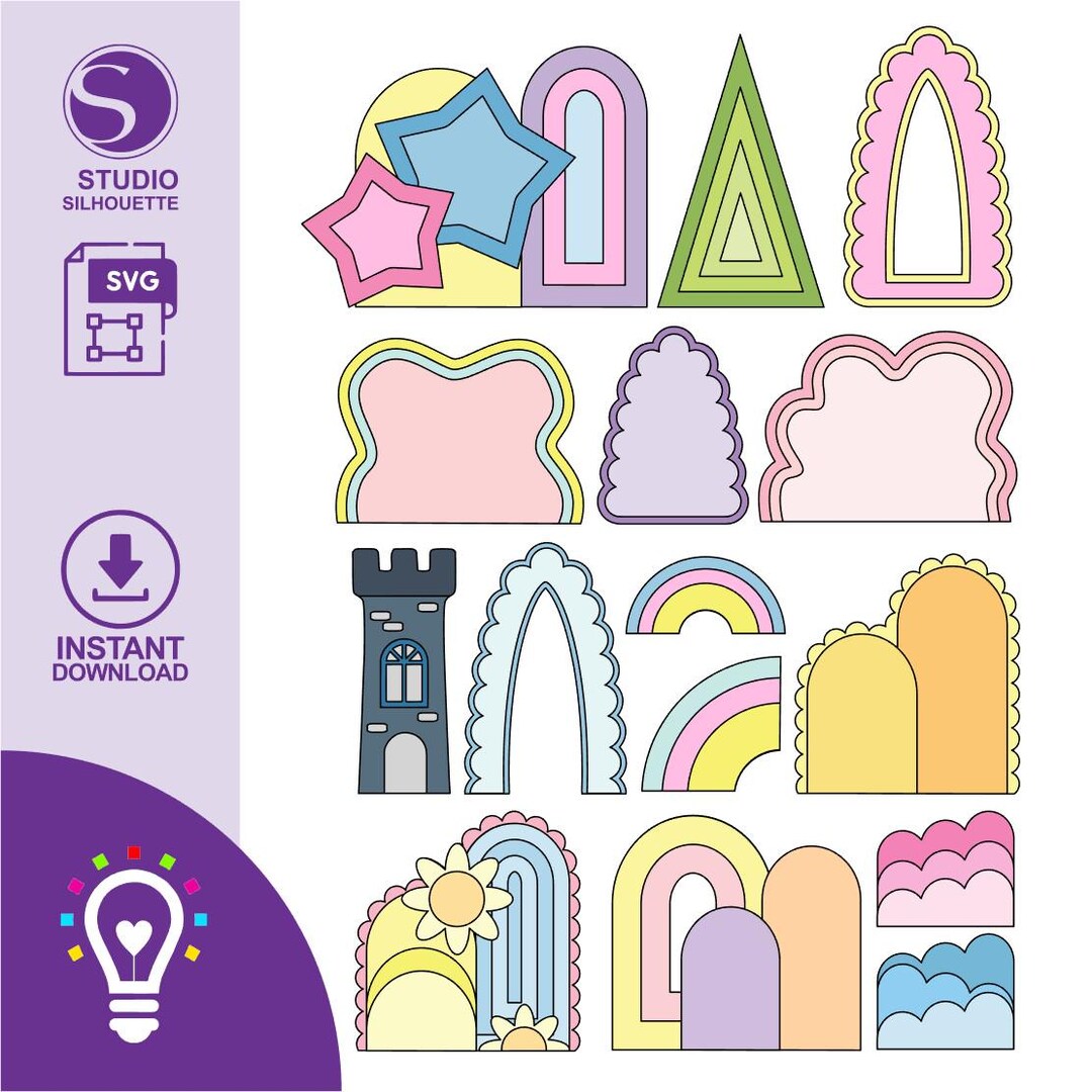 Scenery, Topper, 3d Topper, Templates, Shaker Arch, Cake Topper, Panels ...