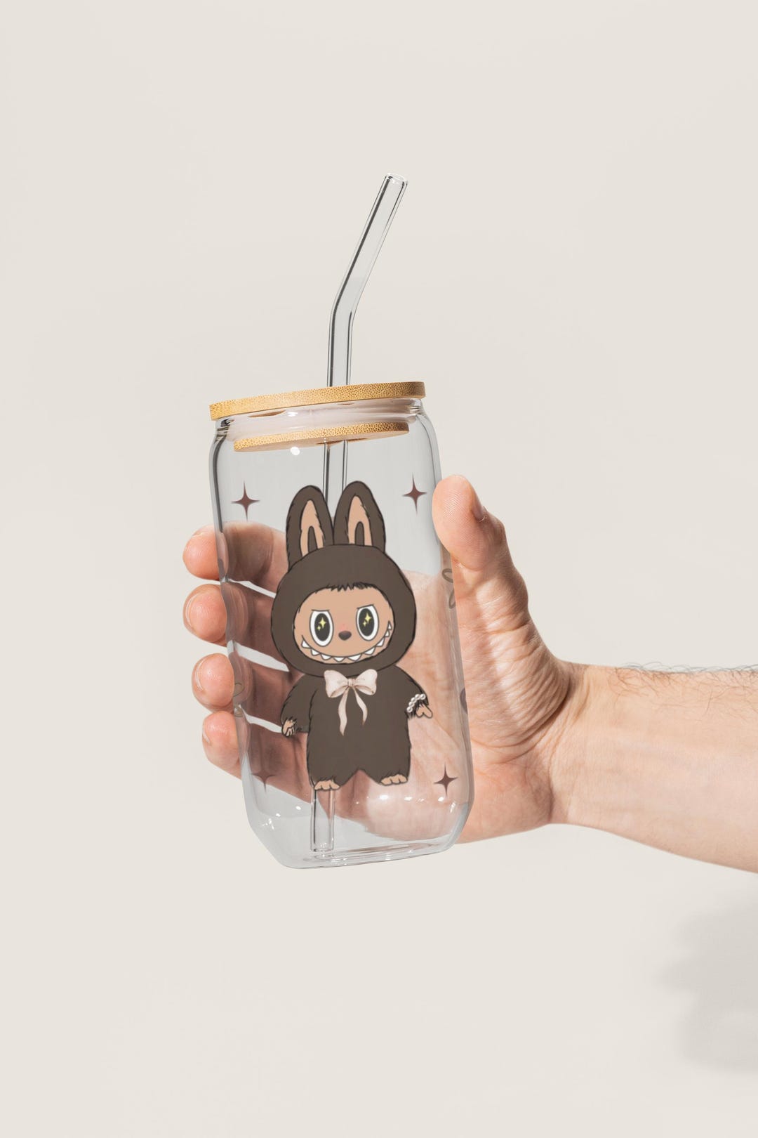 Labubu Glass Cup | 16oz Glass Cup | the Monsters Glass Cup | Cute Glass ...