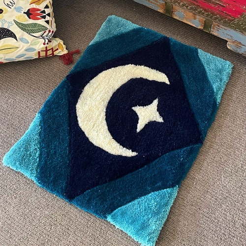 Sun and Moon Tufted Rug - Etsy