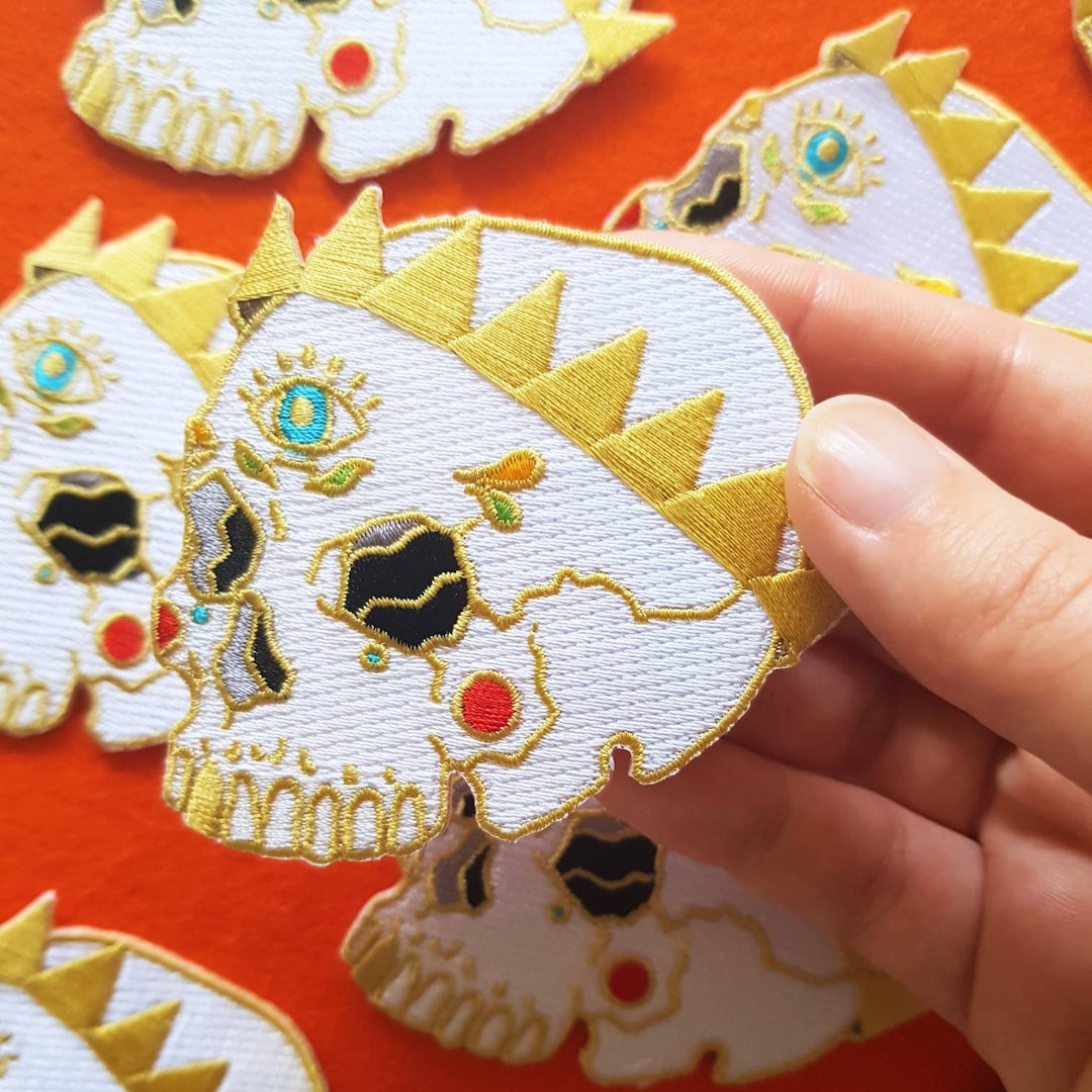 Skull With Gold Crown Patch, Skull Patches, Iron on Patches for Jackets ...