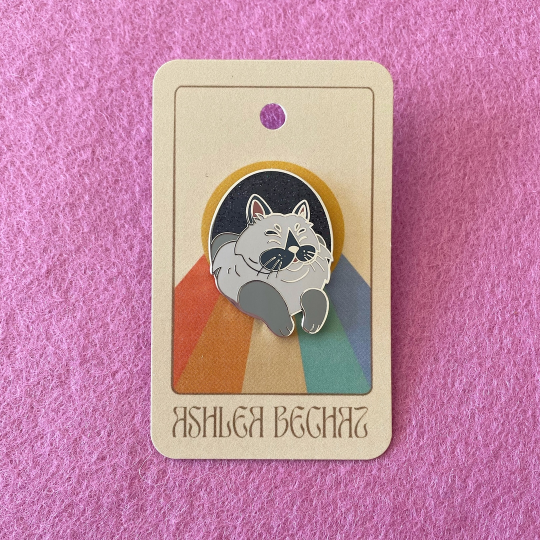 Portal Cat FACE Enamel Pin - Enamel Pin Cat, Lapel Pin, Cat Pin, Cat ...