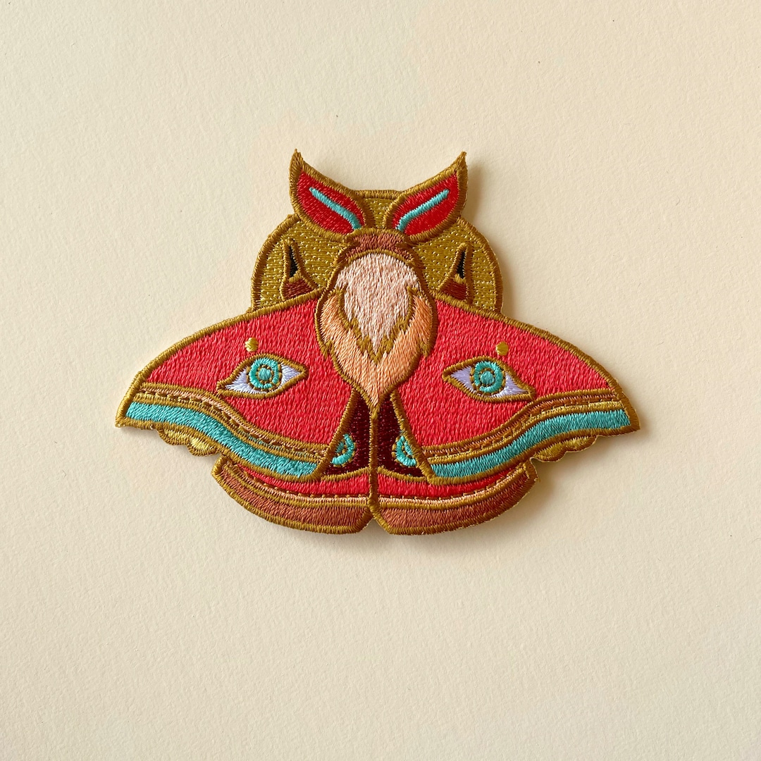 Autumn Moth Patch, Iron on Patches for Jackets and Backpacks, Grunge ...