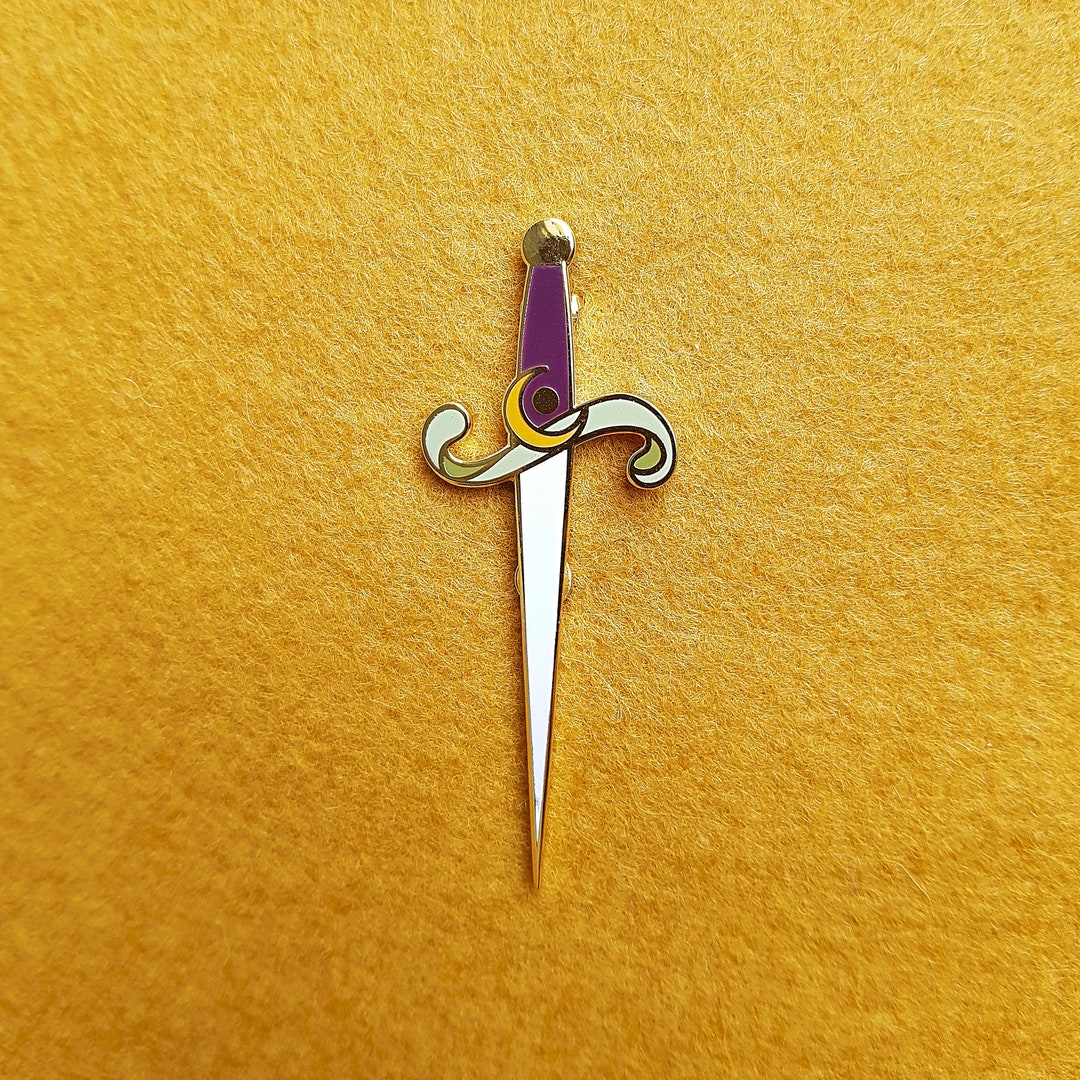Dagger Hard Enamel Pin - Art Nouveau, Sword Pin, Pins, Lapel Pin, Hat ...