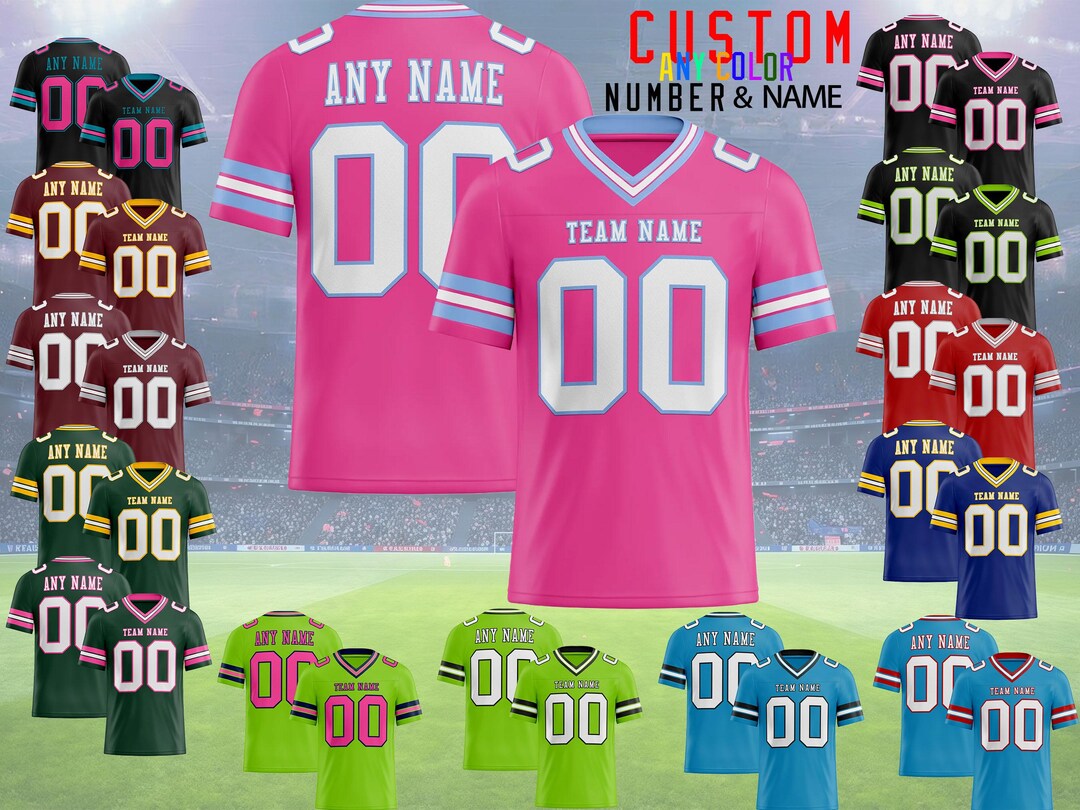 Custom Football Jerseys, Personalized Team Name Number for Jersey ...
