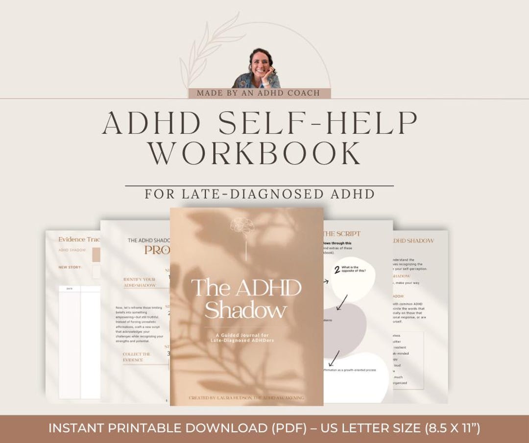 Printable Late-diagnosed ADHD Self Confidence Journal | Guided Self ...