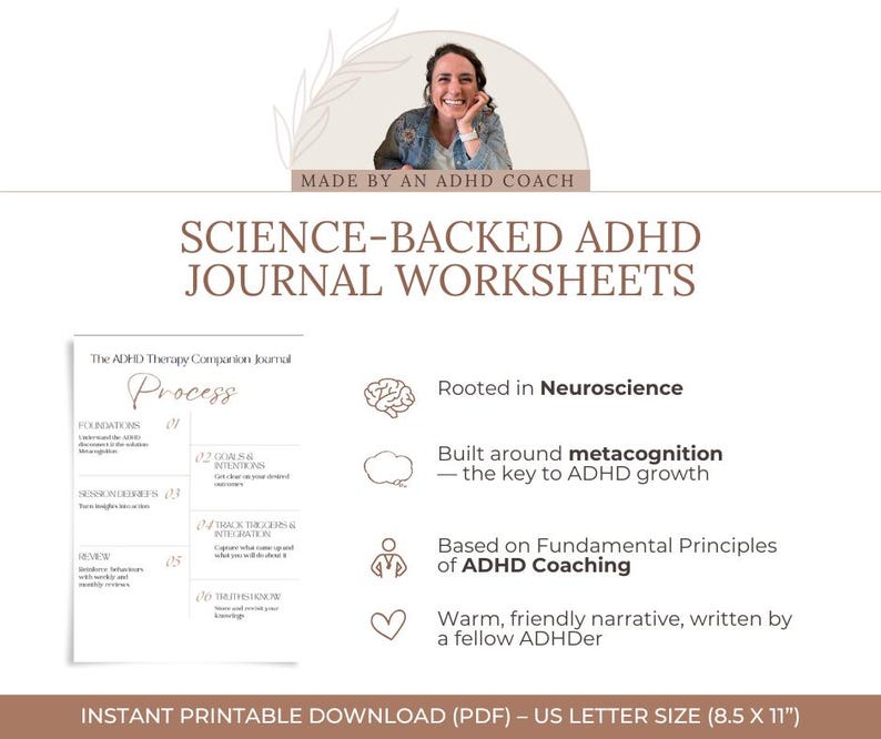 ADHD Therapy Companion Journal | Track Therapy Notes | Therapy Aid ...