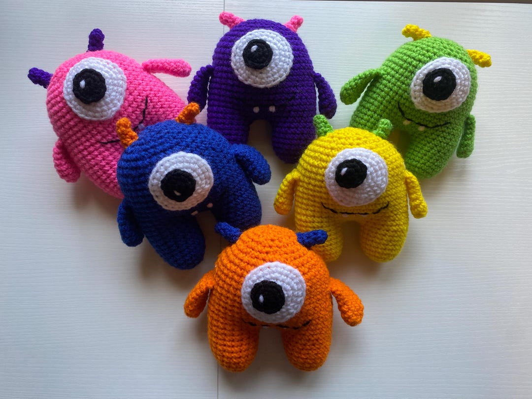 Crochet Monster Plushie: Handmade Amigurumi Toy - Etsy