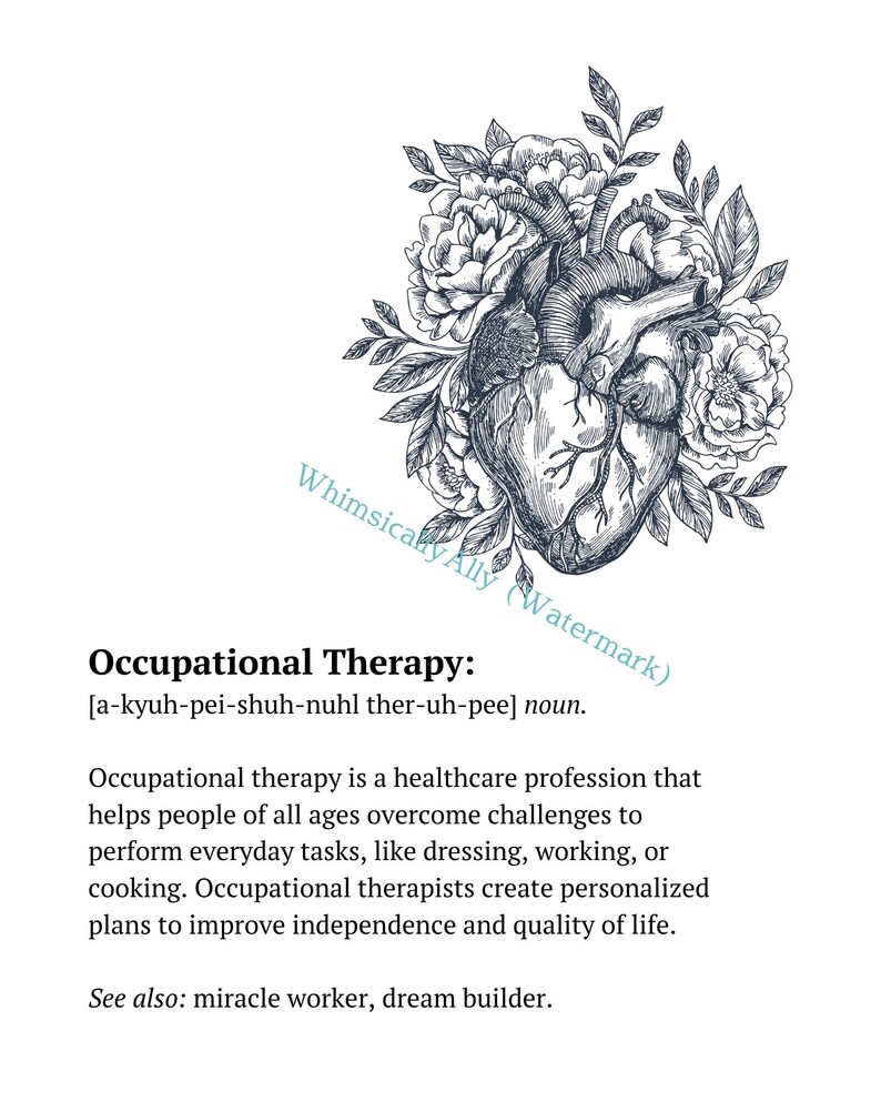 Occupational Therapy Definition Print | Minimalistic OT Art | OT ...