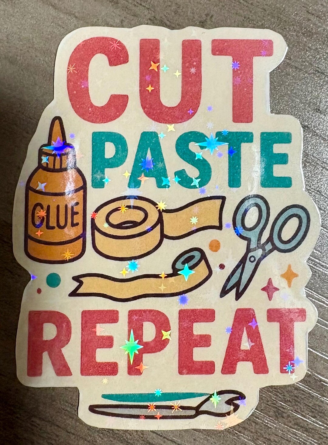 Junk Journal Cut Paste Repeat Sticker - Etsy