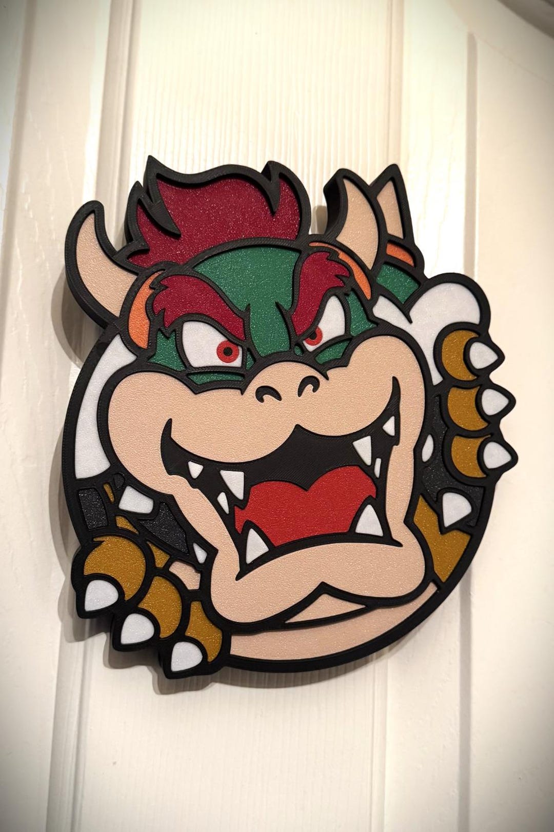 3D Printed Bowser Wall Decor Super Mario World Wall Hook Decor for ...