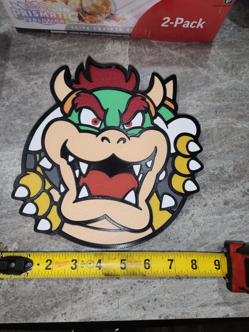 3D Printed Bowser Wall Decor Super Mario World Wall Hook Decor for ...