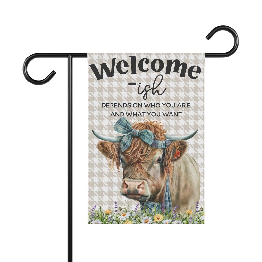 Farmhouse Welcome Flag, Country Decor, Rustic Garden Banner, Outdoor ...