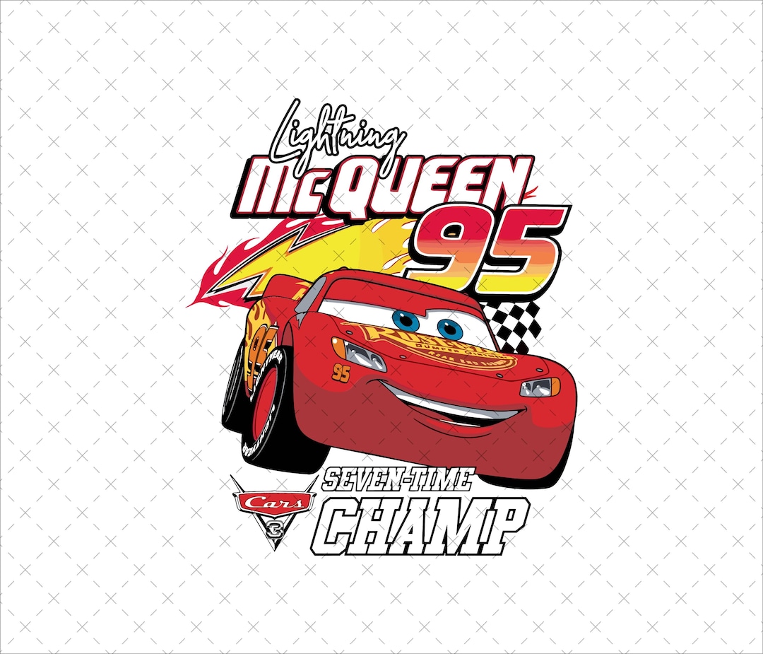Lightning Mcqueen 95 PNG, Cars Family Vacation Design (SVG) - Etsy