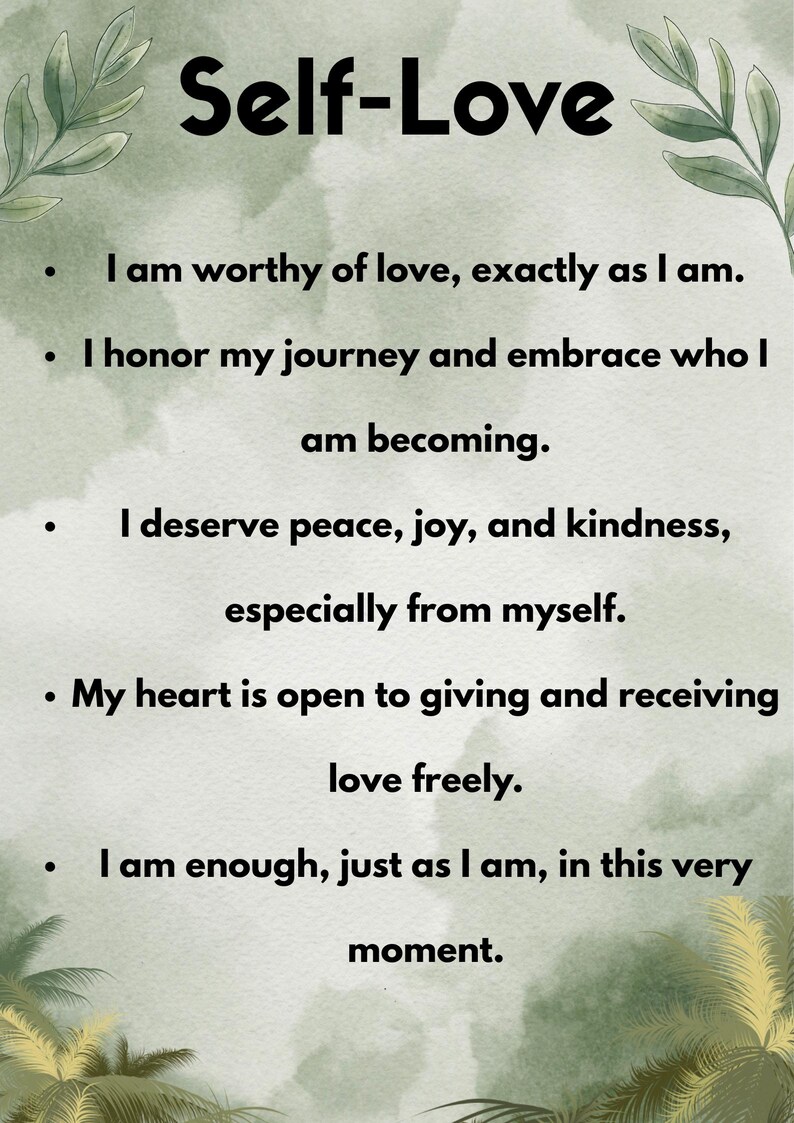 Affirmations Poster, Self-love Affirmations, Self Esteem Affirmations ...