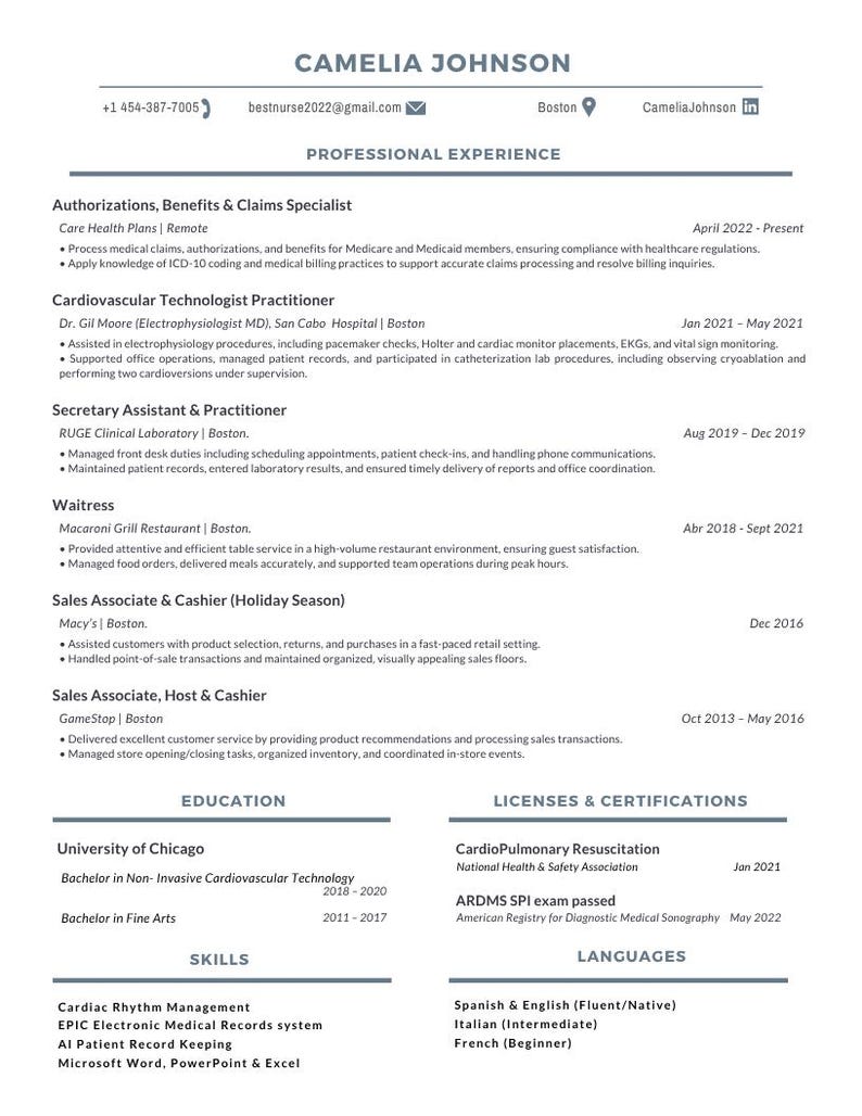 Editable Resume Template Canva: Modern CV Design (digital Download 8 ...