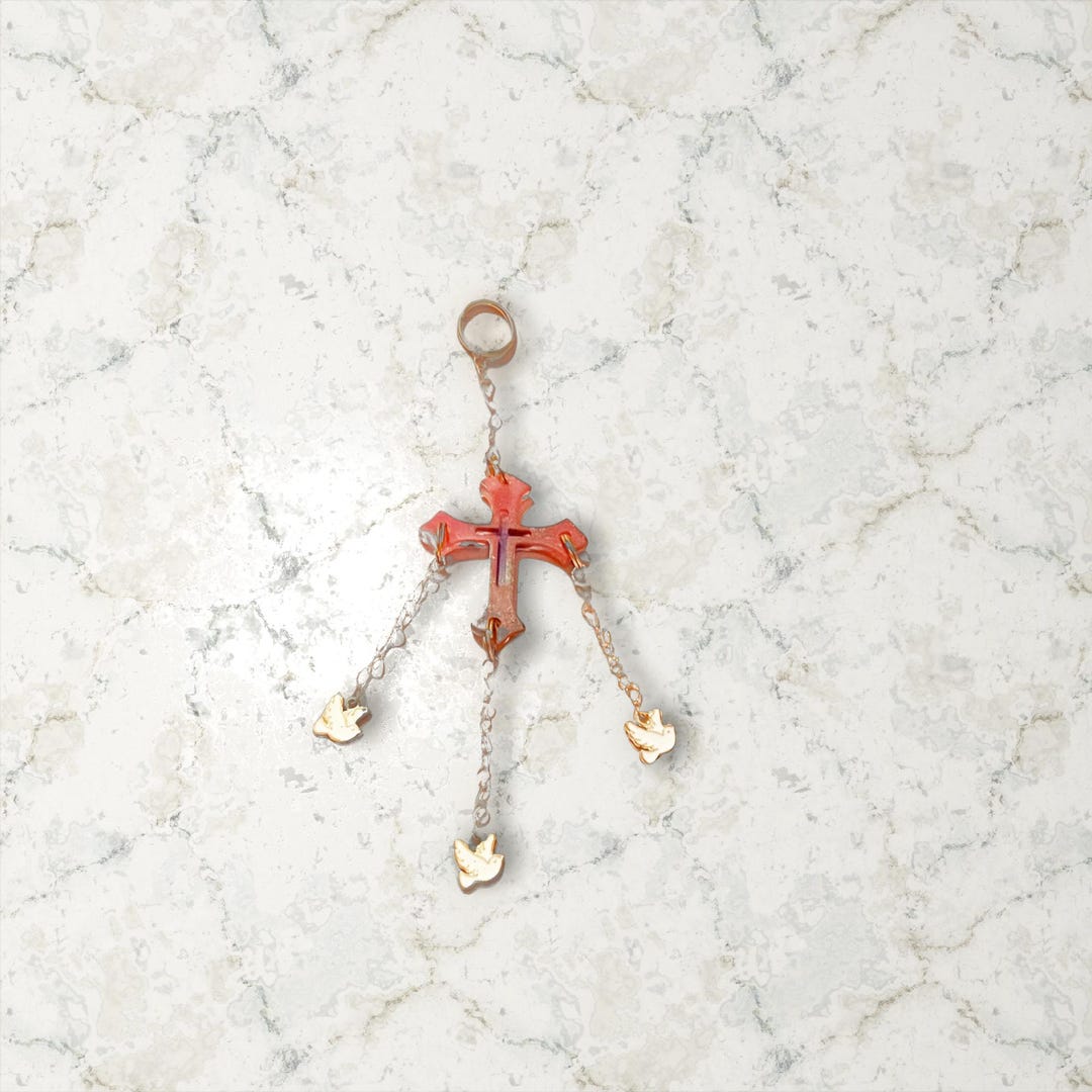 Mini Cross Suncatcher/ Keychain - Etsy