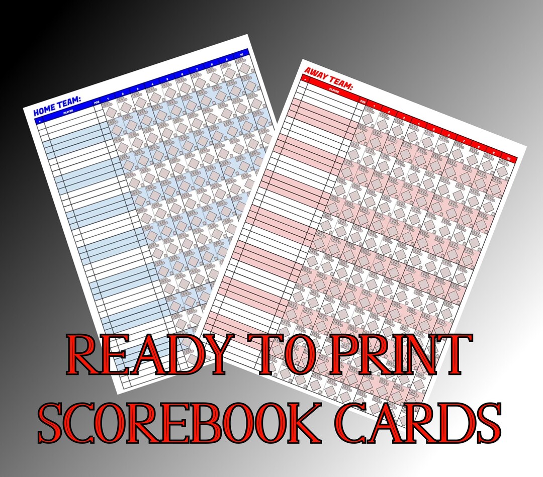 Ready-made Score Book Score Card High School| Travel Ball| Fall Ball ...