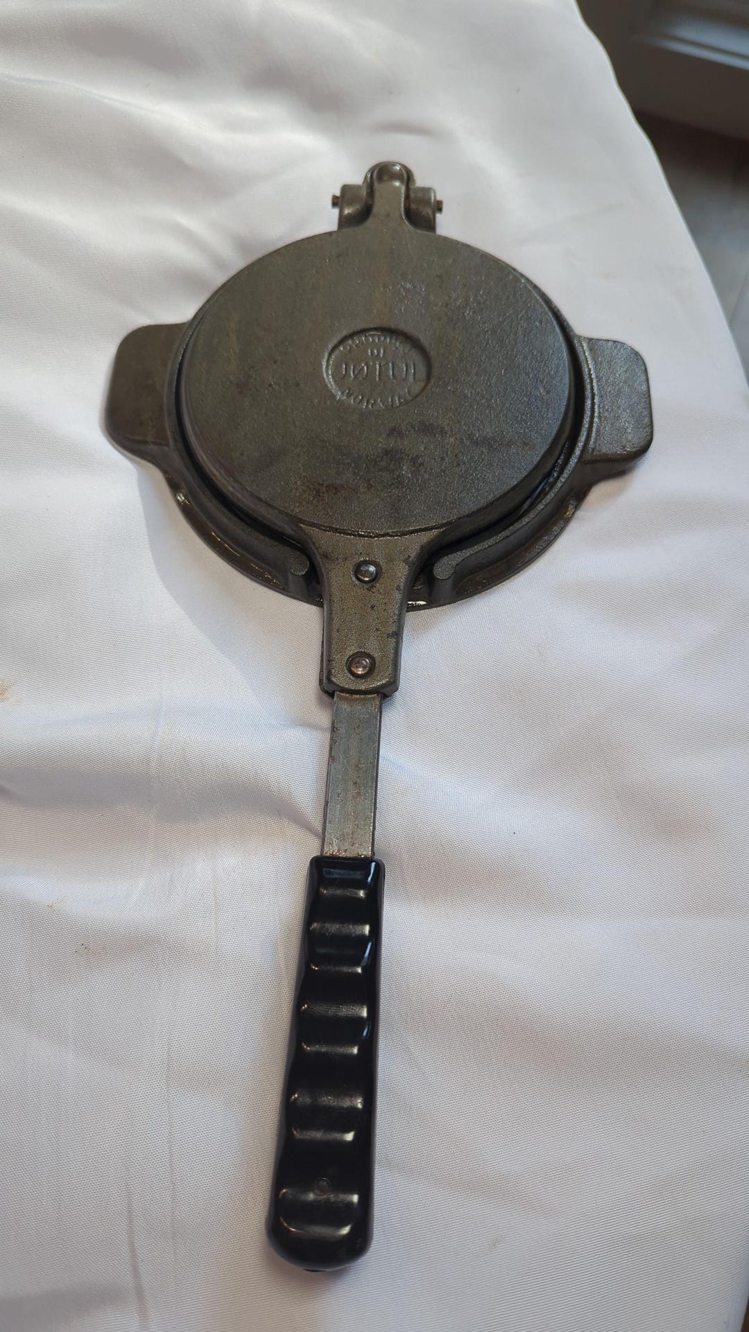 Vintage JOTUL Norway Cast Iron Waffle Krumkake Pizzelle Maker With Base ...