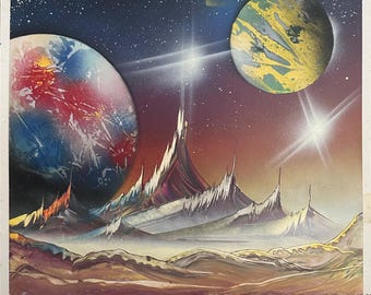 Cosmic Dreamscape – Original Spray Paint Art / Spraypaint Art / Spray ...