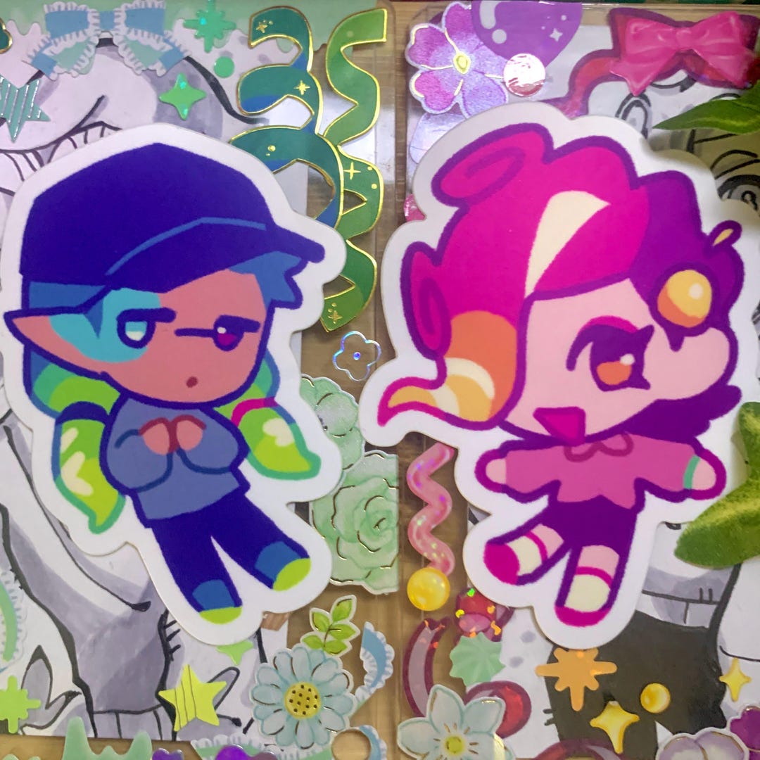 SKMR - Saki and Maru Chibi Stickers - Etsy
