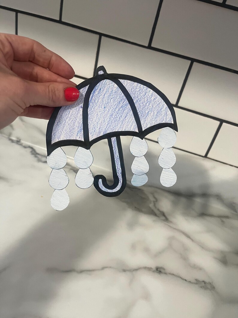 Rain & Umbrella Reading Chart Tracker for Elementary Students - Etsy
