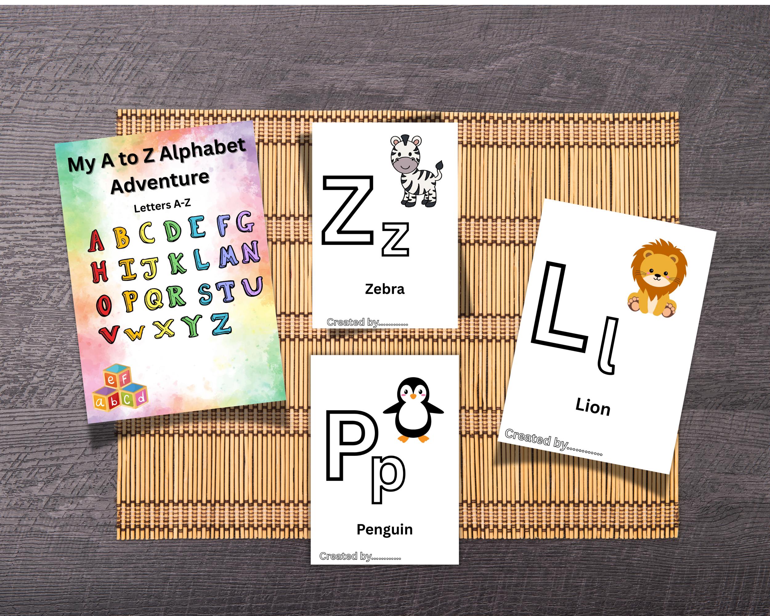 A-Z Alphabet Flashcards Printable | Educational Letter Posters for Kids ...