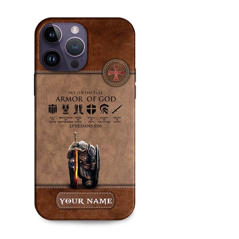 Put on the Full Armor of God Custom Name Phone Case, Warrior of God ...