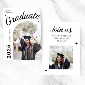Class of 2025 Graduation Announcement Canva Template Senior Graduation ...