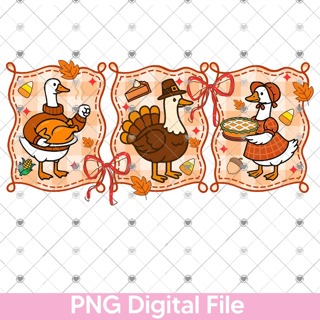 Thanksgiving Goose PNG: Turkey, Pumpkin Pie, Autumn Clipart (digital ...