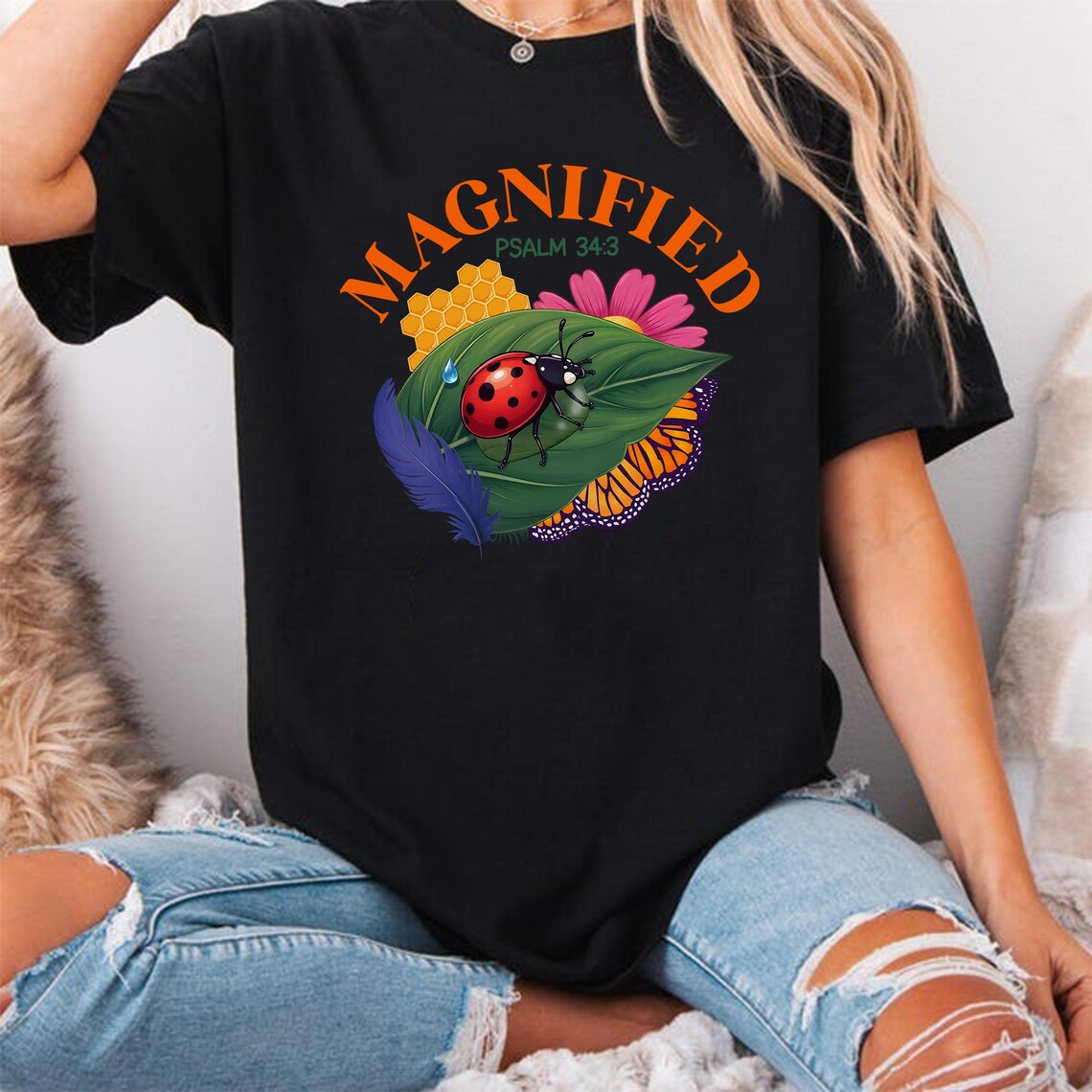 Magnified VBS 2025 PNG, Vacation Bible School Shirt, Psalm 34:3 ...