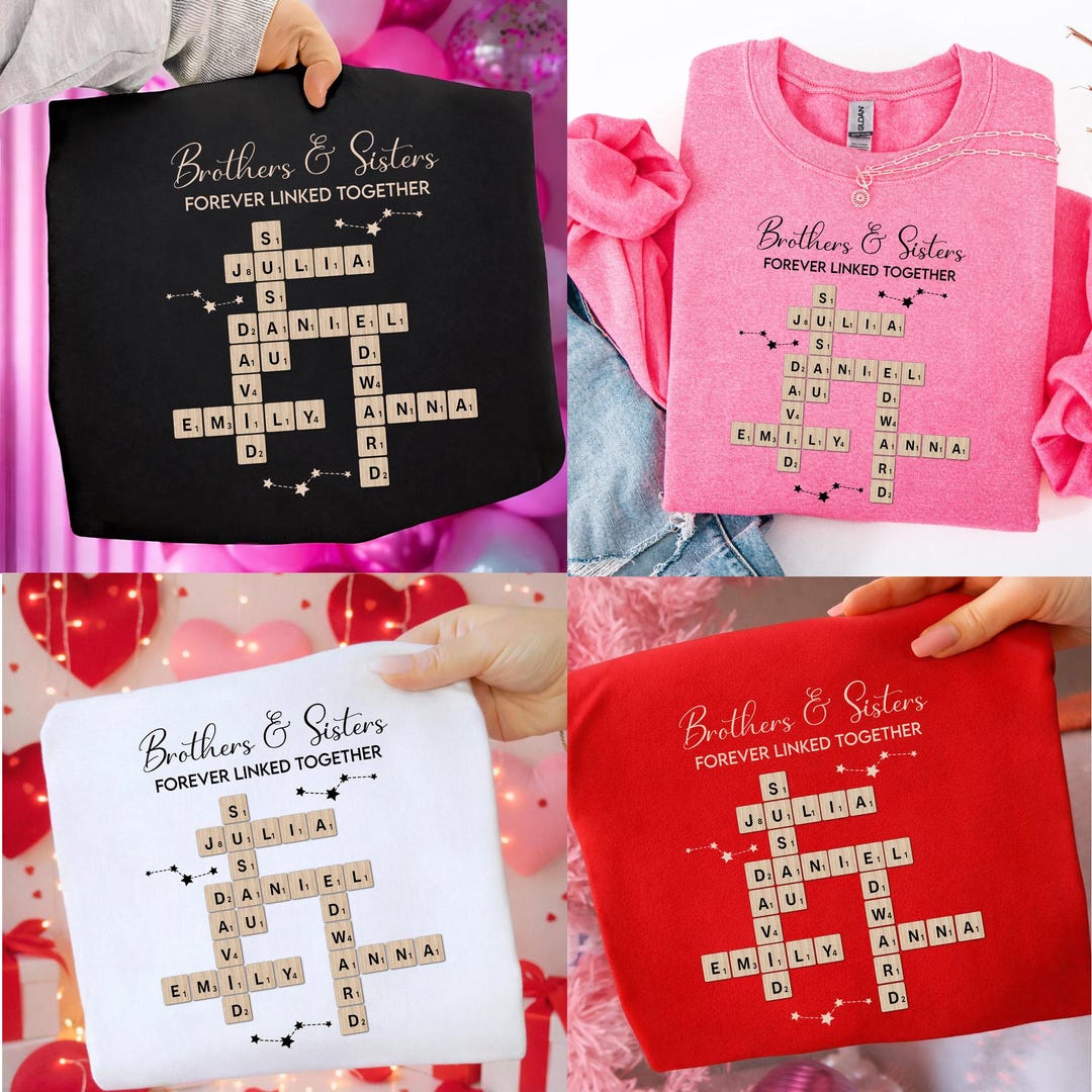 Brothers & Sisters Forever Linked Together PNG File, Custom Family ...