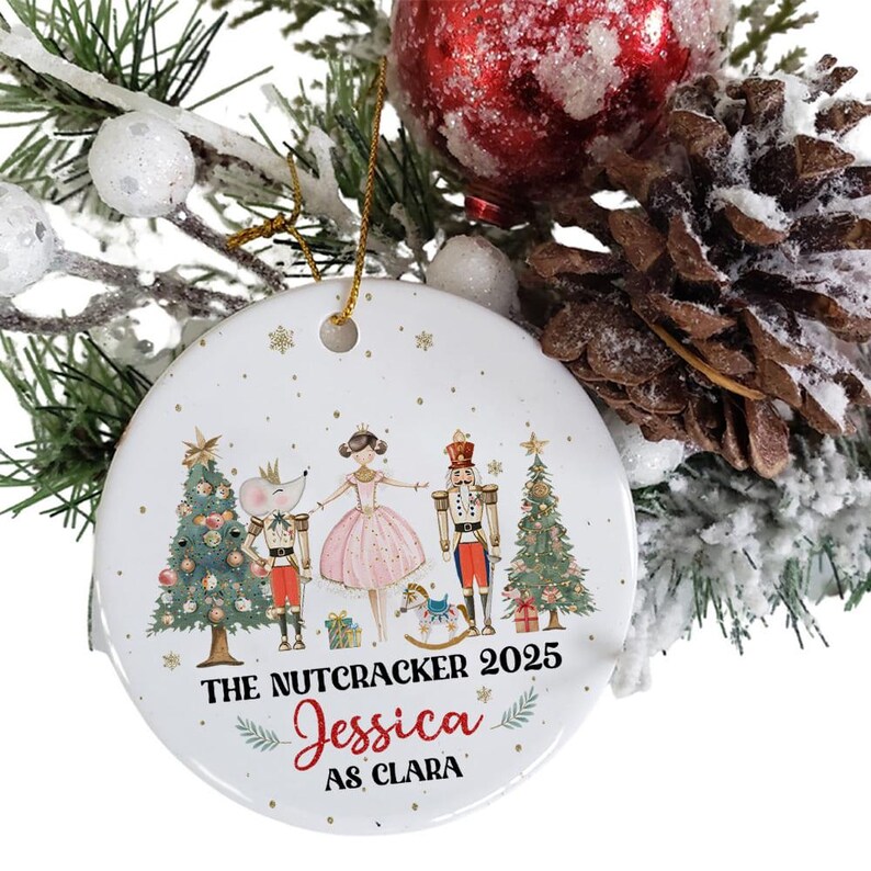 Personalized Nutcracker Cast PNG, Custom Ballerina Ornament Design ...