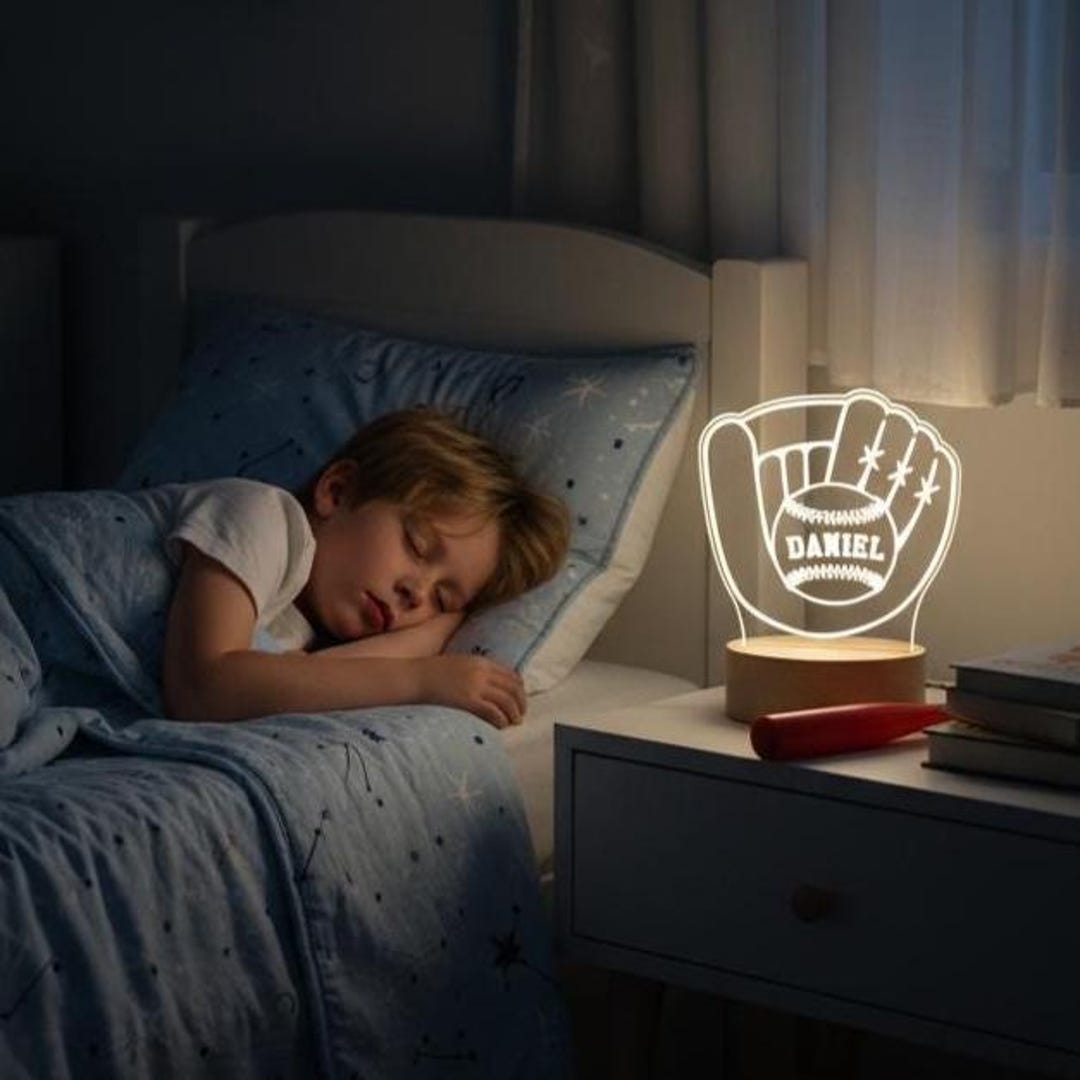 Baseball Glove Night Light, Sports Theme Decorative Light, Baseball Boy ...