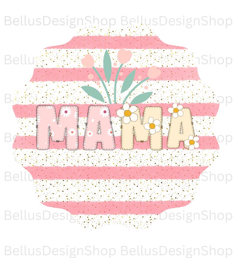 MAMA PNG | Pink Floral Mom Design - Etsy