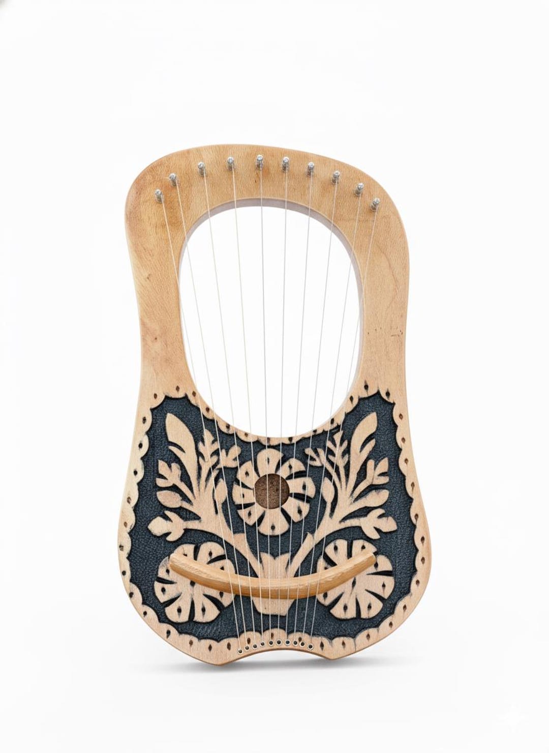 Rosewood 10 String Lyre Harp Handmade Musical Instrument - Etsy