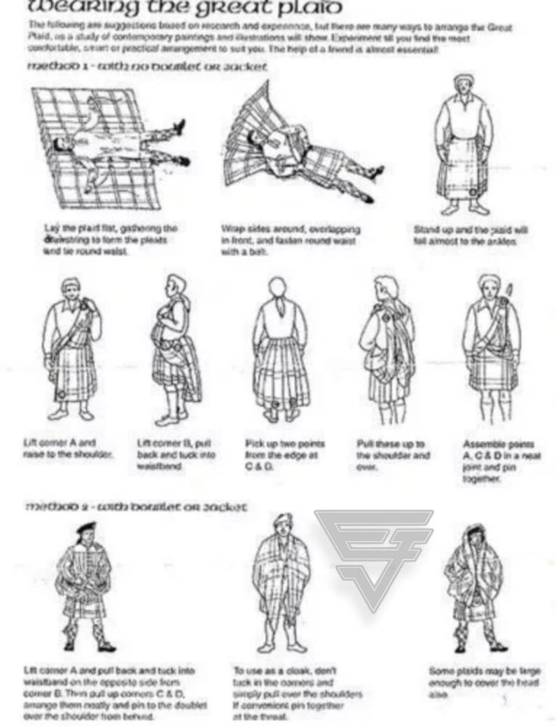 Scottish Great Kilt Wool Tartan | Traditional 16th Century Belted Plaid ...