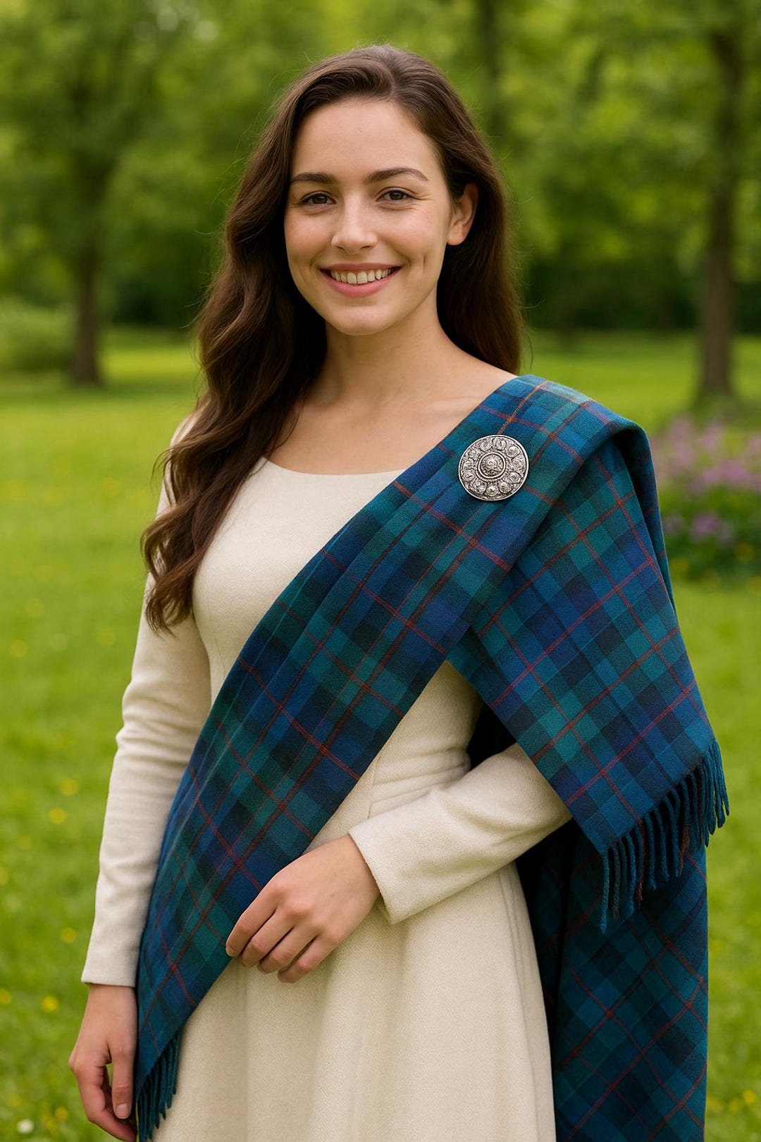 Outlander Scottish Tartan Sash Clan Plaid Scarf, Highland Wear for ...