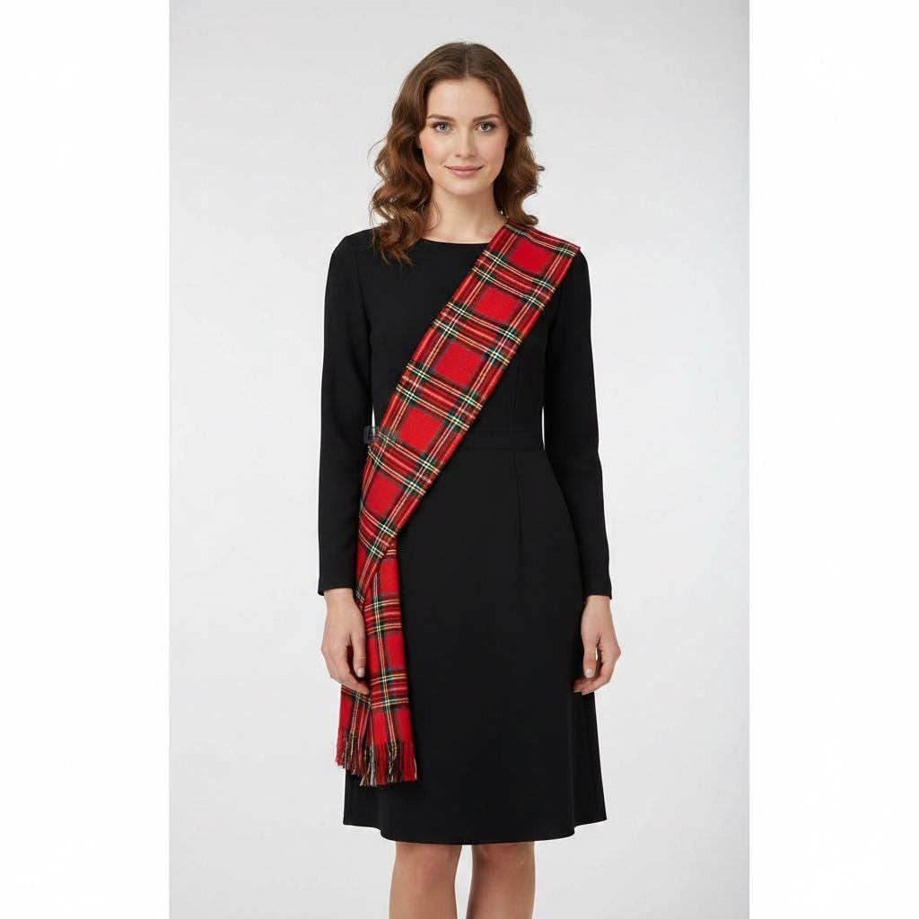 Outlander Scottish Tartan Sash Clan Plaid Scarf, Highland Wear for ...