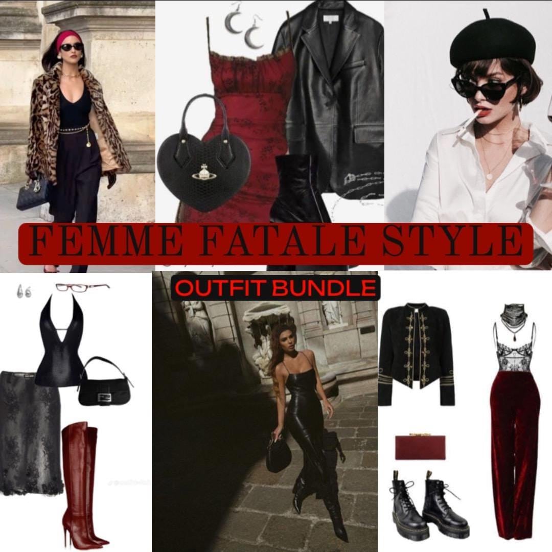 Femme Fatale Vintage Outfit Bundle: Dark Feminine Style - Etsy