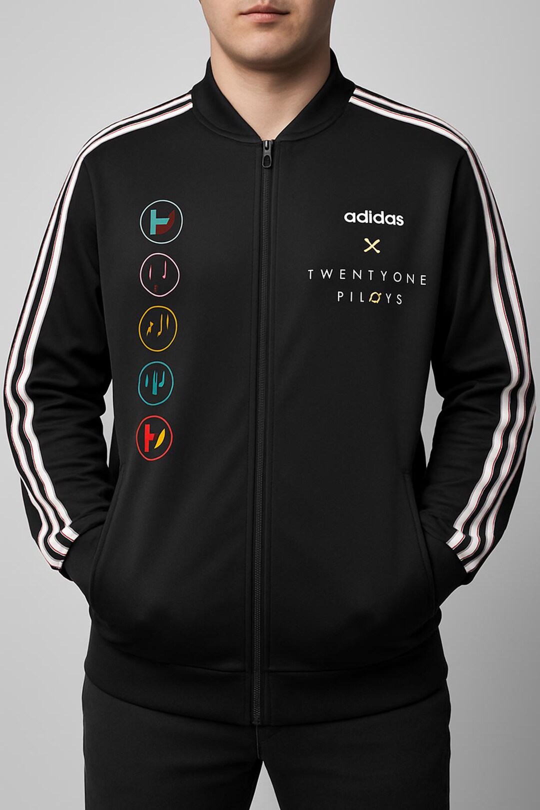 Twenty One Pilots Jacket | Adidas Style Track Jacket | TØP Band Merch ...
