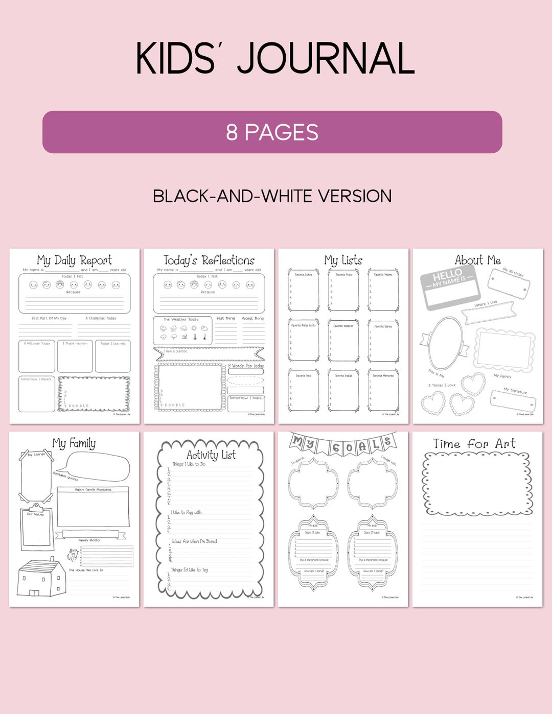 Printable Kids' Journal Pages - Etsy