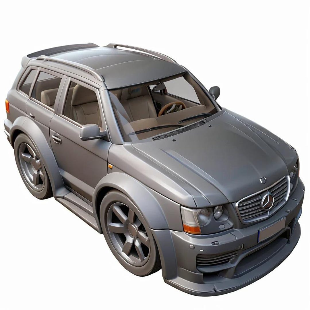 Mercedes Benz Car 3D Model for Print - STL File - 3D Printing Car - 3D ...