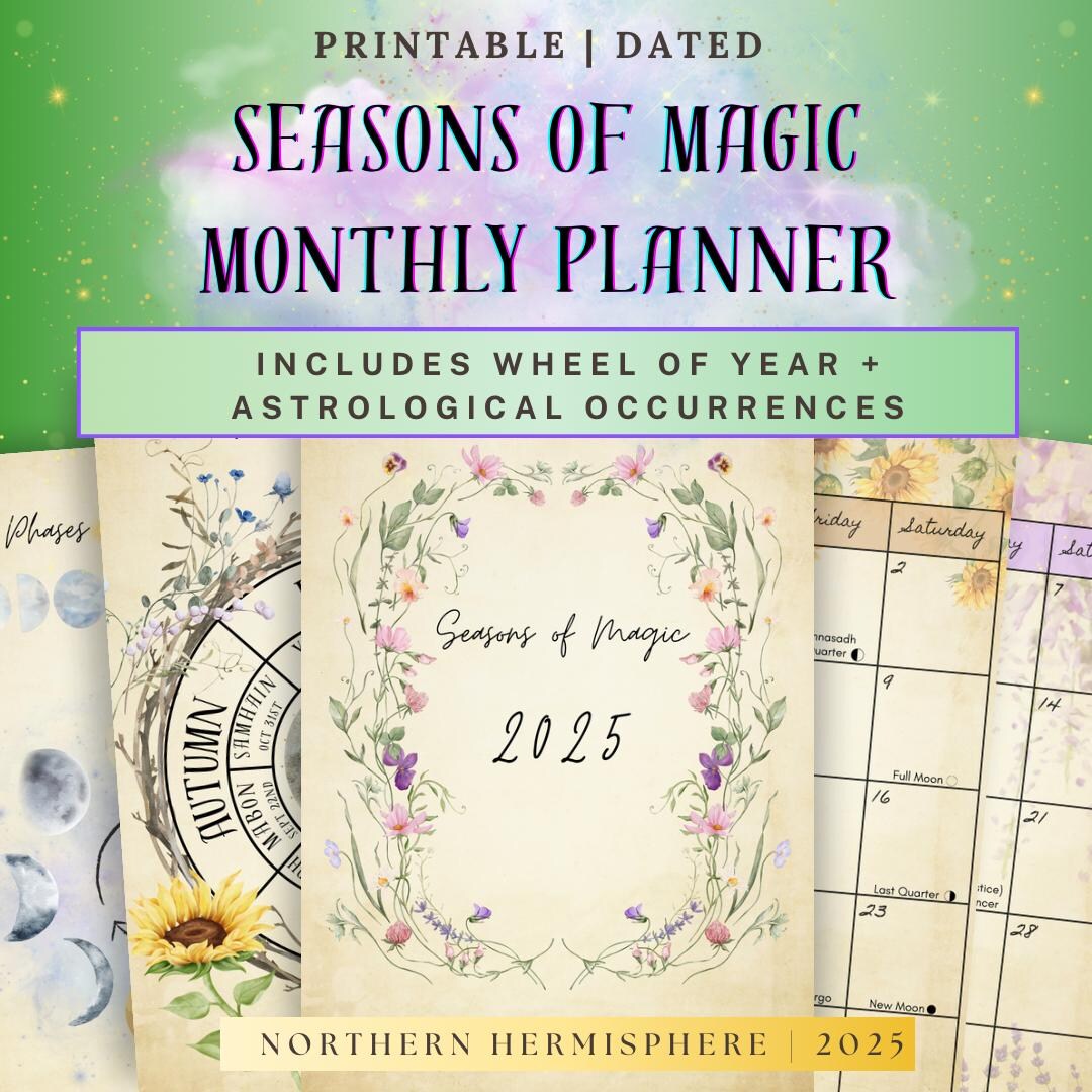 Seasons of Magic Monthly Planner - 2025 - Etsy