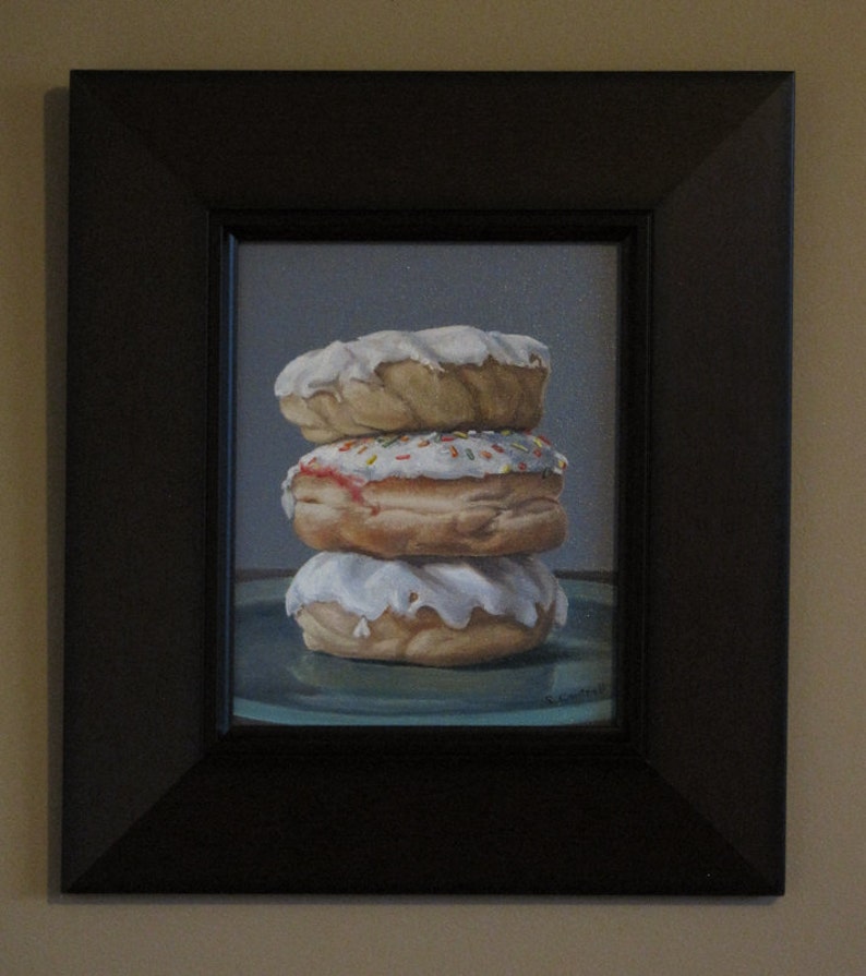 Donut Original Still Life Oil Painting - Etsy